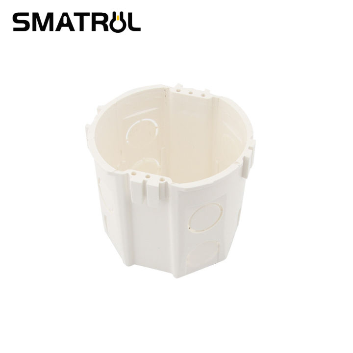 SMATRUL switch box round for EU standard wall switch bottom socket PVC ...