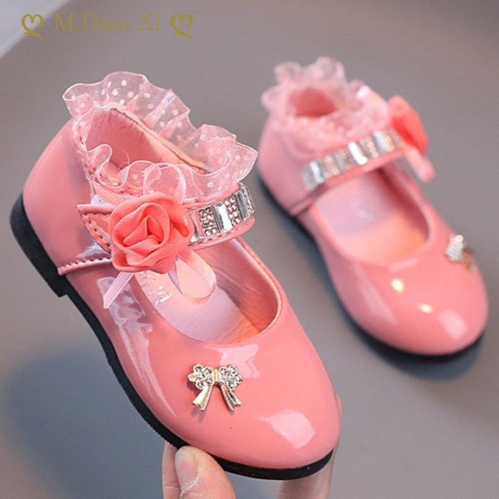 ﹉☎ 2022 เด็กใหม่Elegant Princess PUรองเท้าแตะหนังเด็กผู้หญิงงานแต่งงาน ...