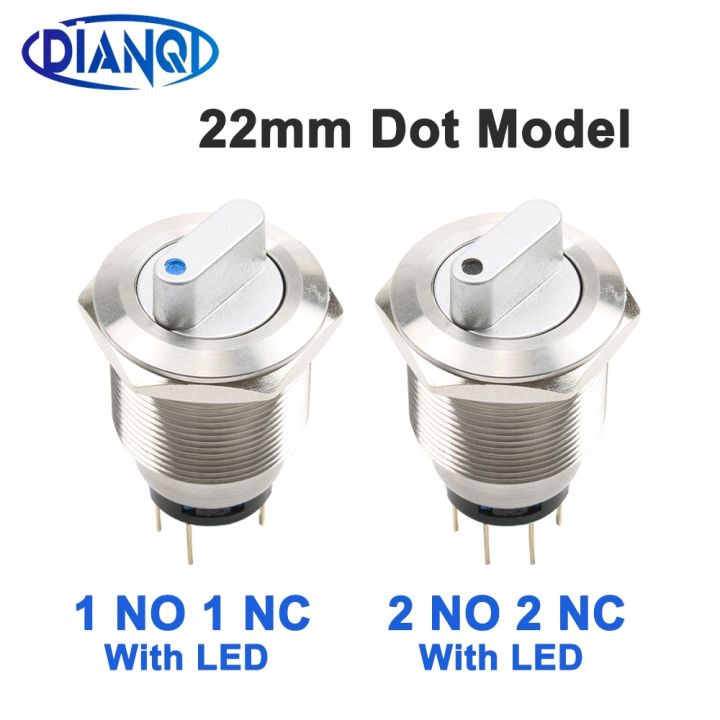 【Worth-Buy】 22mm With Led Single Point Push Button Switches Rotate No ...