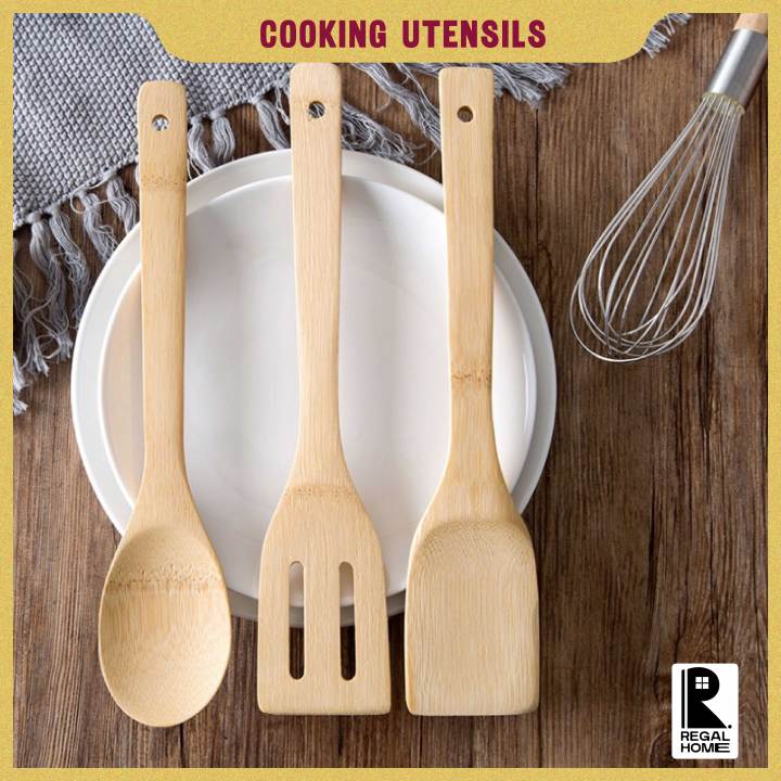 Bamboo Kitchen Cooking Utensils Kitchen Essential Bamboo Spatula/Spoon ...