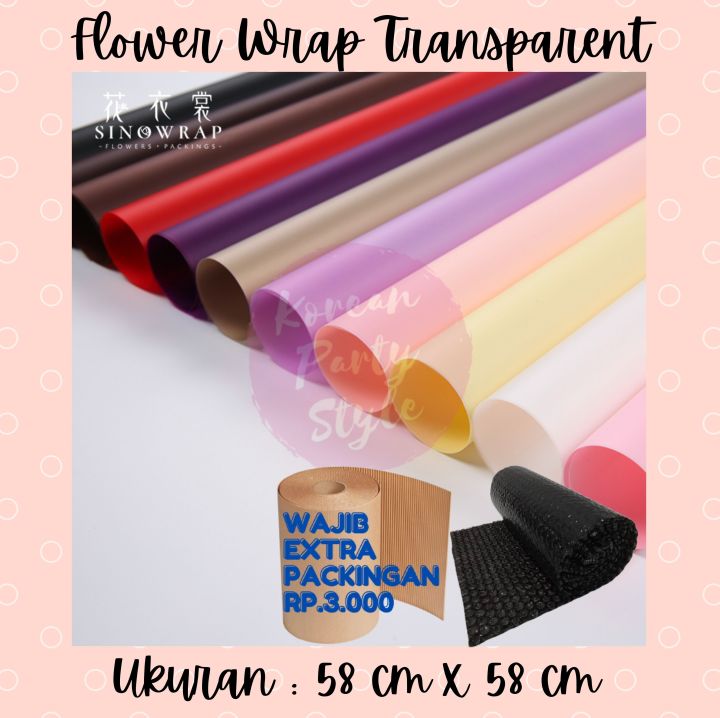 KOREAN KERTAS BUNGA BUKET WM POLOS BUNGA PER LEMBAR FLOWER WRAP PAPER ...