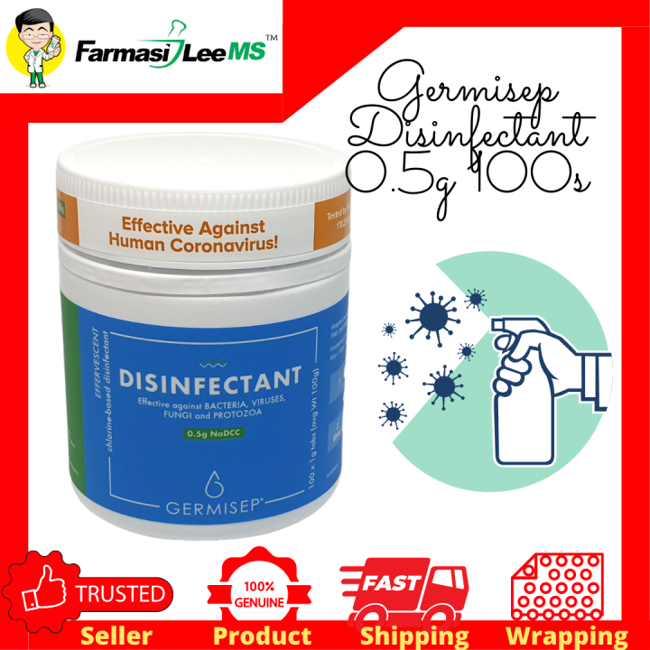 GERMISEP Disinfectant Chlorine based 100 tablets (Exp 08/2026) 0.5g / 2 ...