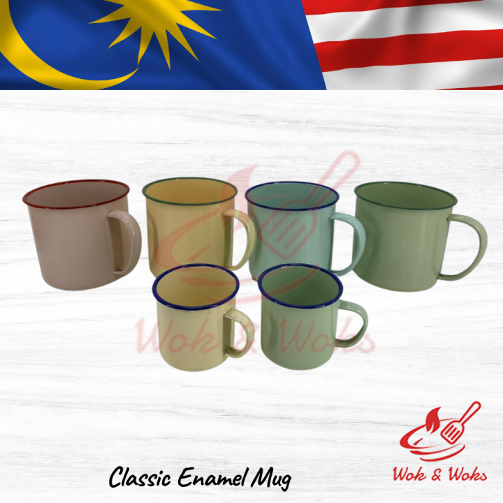 Premium Classic Enamel Mug / Cawan Enamel Klassik | Lazada