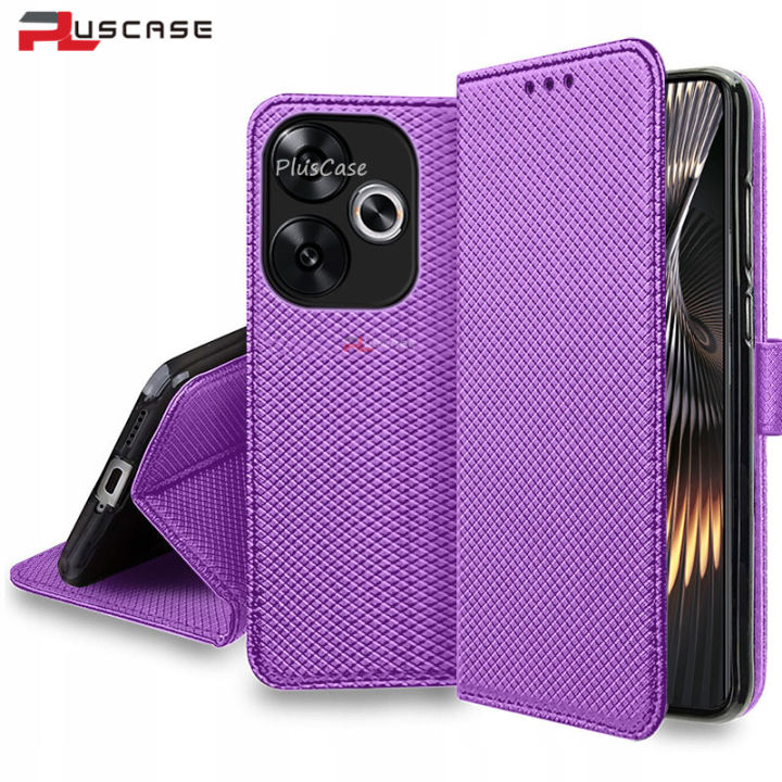 PlusCase for Xiaomi Poco F6 5G F6 Pro Wallet Case with Card Holder PU ...