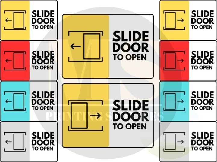 Slide Door to Open Signages (Laminated A4 Size) | Lazada PH