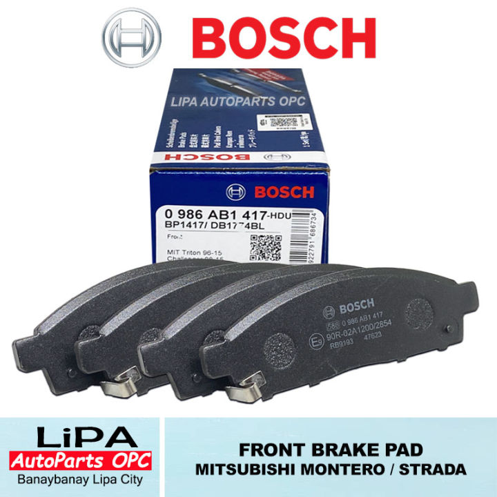BOSCH FRONT BRAKE PAD MITSUBISHI MONTERO 2008-2015 / STRADA 2006-2018 ...