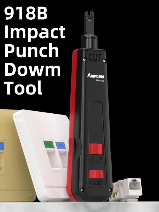 AMPCOM Punch Down Tool, 110 Type Multi-function Network Cable Tool ...