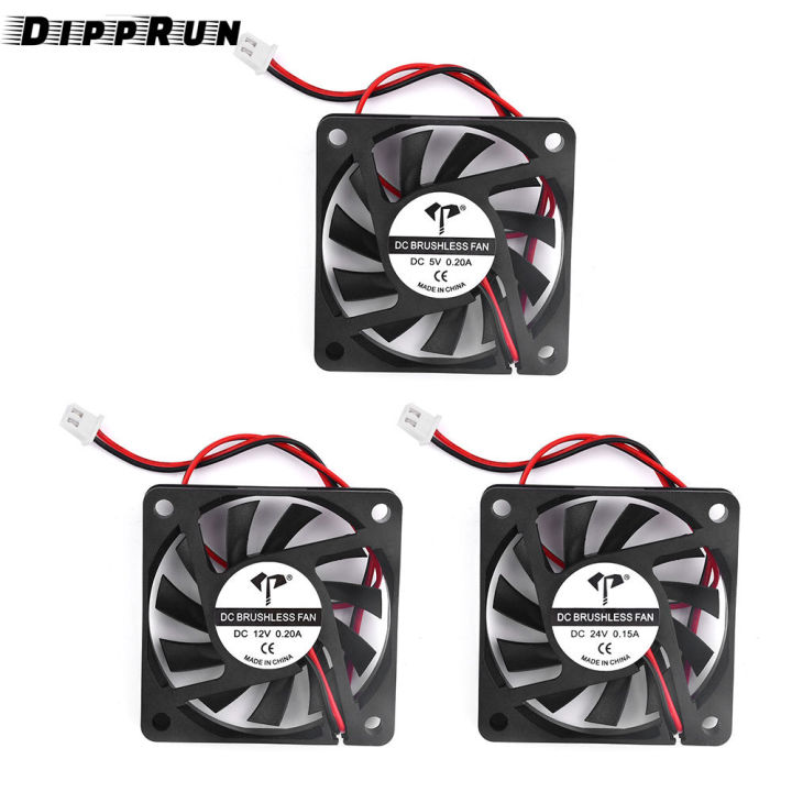 DIPPRUN 60x60x10 mm DC 6010 Brushless Cooling Fan Replacement 60mm Fan ...