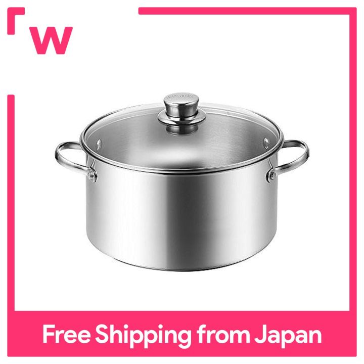 Meyer Two-handled pan 24cm Stainless steel IH compatible Fluororesin processing Bottom three ...