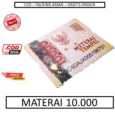 Materai 10000 Original Pos Indonesia - Matrai 10 ribu - Benda POS - matarai 10000 | Lazada Indonesia