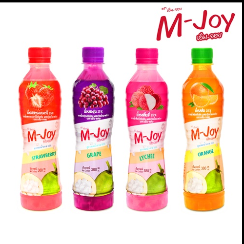 M-Joy น้ำผลไม้เข้มข้น ผสมวุ้นมะพร้าว 380 ml. | Lazada.co.th