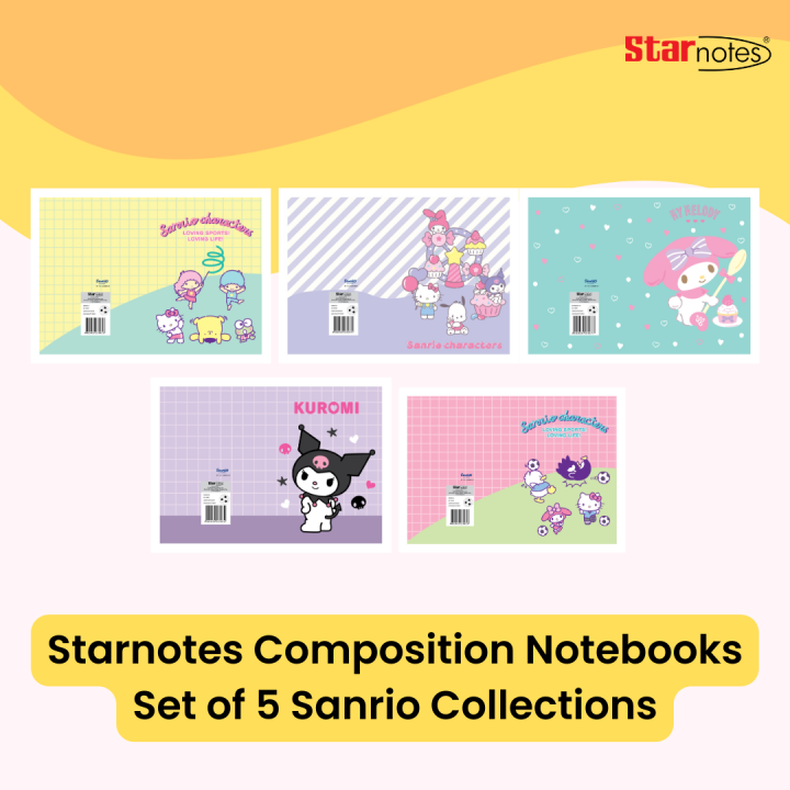 Starnotes Composition Notebooks - Set of 5 Sanrio Collection | Lazada PH
