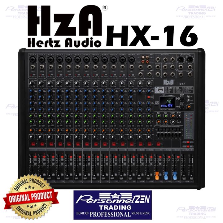 HzA Hertz Audio Hx16 PROFFESIONAL AUDIO MIXER WITH EFFECTS, USB ...