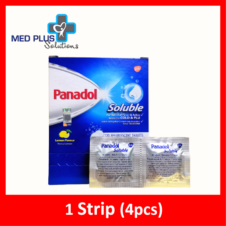 Panadol Soluble Lemon Flavour Effervescent Tablet (Exp:6/2026) | Lazada