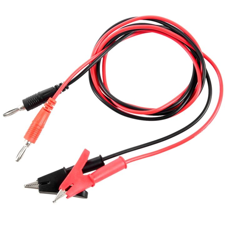 1M Long Alligator Clip to Banana Plug Test Cable Pair for Multimeter ...