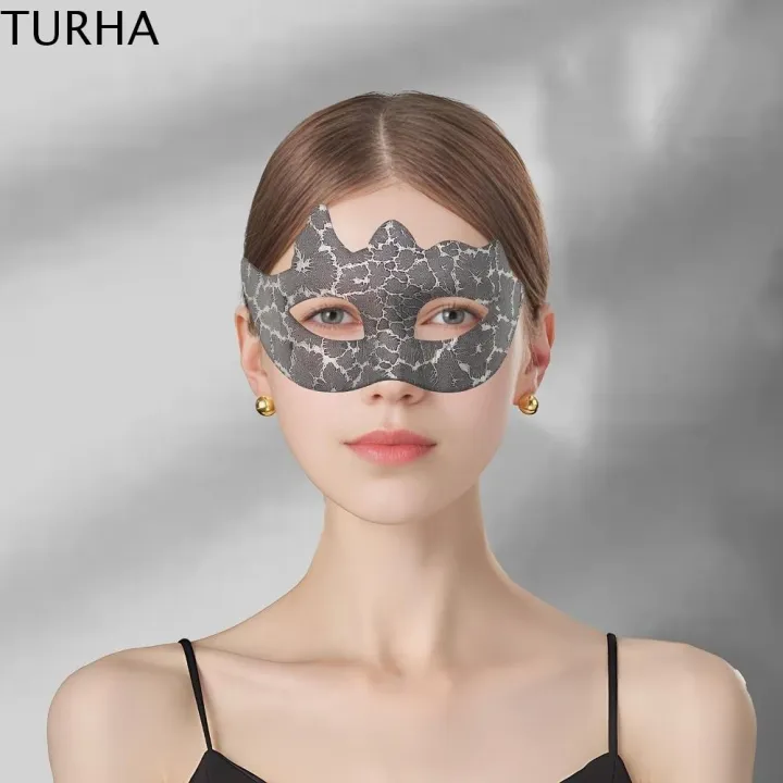 TURHA พลาสติก ฮาโลวีน ทนทาน ใช้ซ้ำได้ ครึ่งหน้า แฟชั่น งานเลี้ยงสวมเวน ...