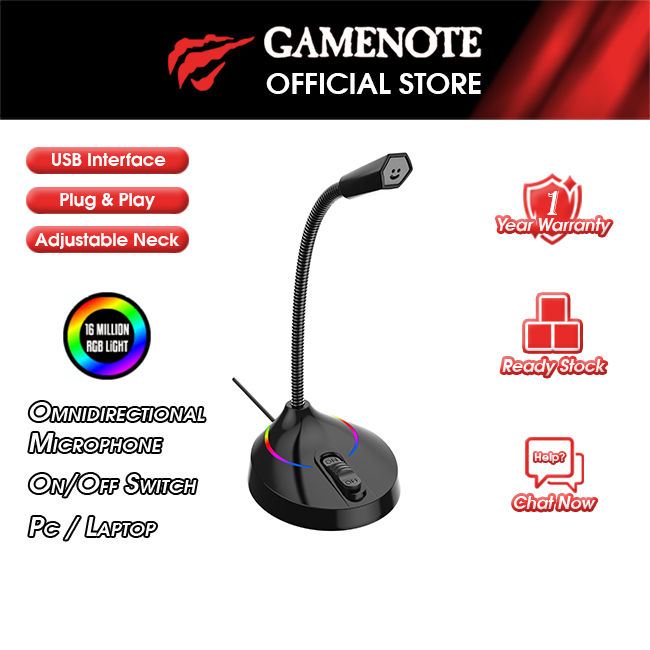 GAMENOTE GK55 USB RGB Gaming Microphone | Lazada