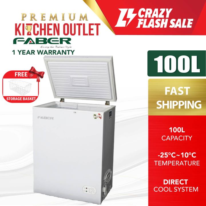 【Own Truck Delivery】Faber 100L Nett Duo Function Chest Freezer / Fridge ...