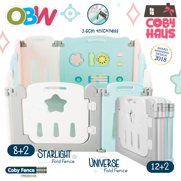 Coby Haus Premium Baby Fence 8+2 (Starlight / Universe) | Expandable ...
