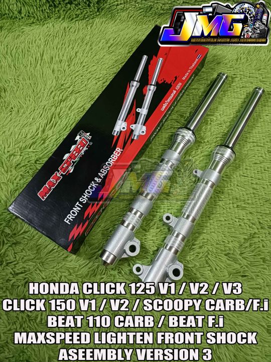 HONDA BEAT CARB / F.i / SCOOPY CARB / F.i MAXSPEED LIGHTEN FRONT SHOCK ASSEMBLY V3 | Lazada PH