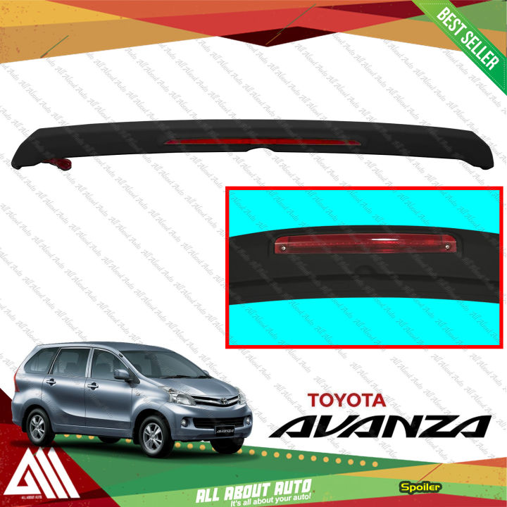Toyota Avanza 2012-2021 Matte Black Trunk Spoiler with Brake Light ...