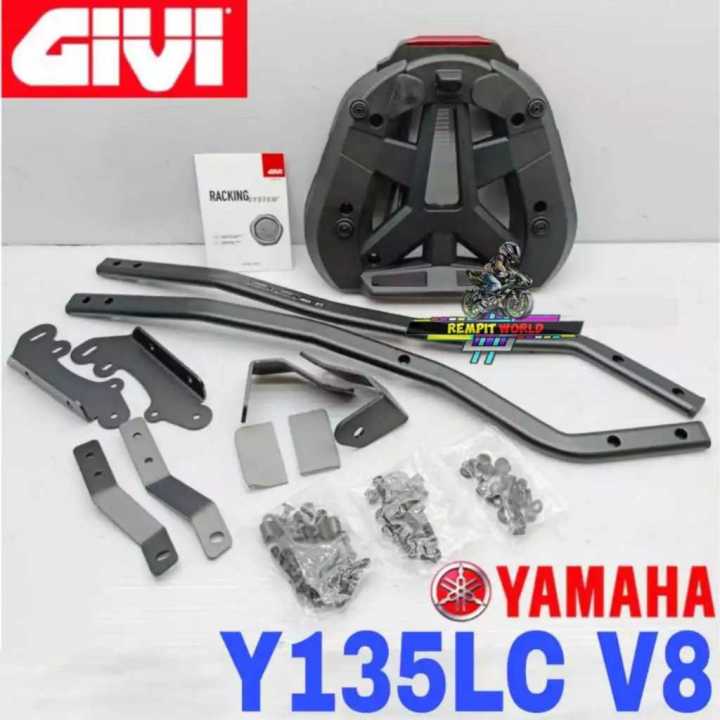 MONORACK GIVI ORIGINAL BLACK LC135 V8 YAMAHA TOP BOX ALUMINIUM BOX GIVI ...