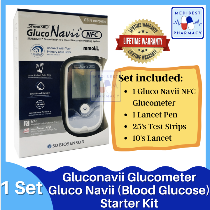 Gluconavii Glucometer Gluco navii (Blood Glucose) Starter Kit -1 Set ...