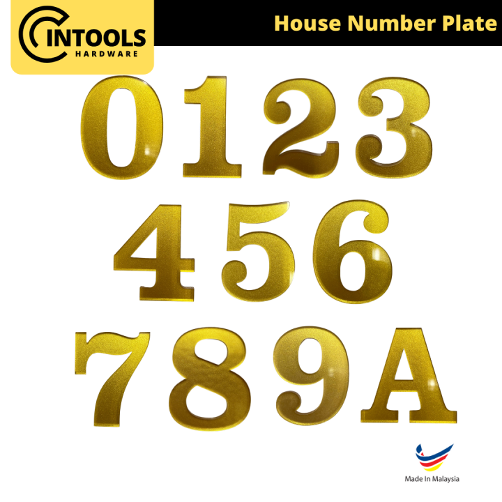 Acrylic House Number Plate / Nombor Plat Rumah HING FATT - Metallic ...