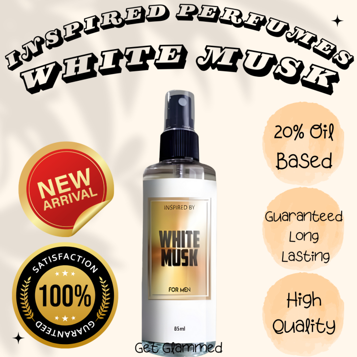 White Musk Best Selling Inspired Oil Based Perfume 85ml. Men COD ...