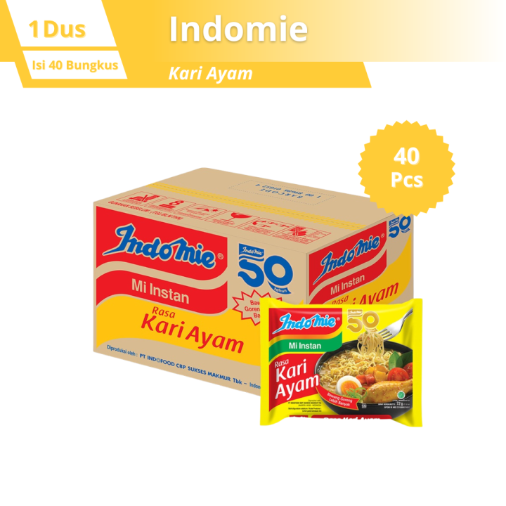 Indomie Rasa Kari Ayam 1 Dus Isi 40 Pcs | Lazada Indonesia