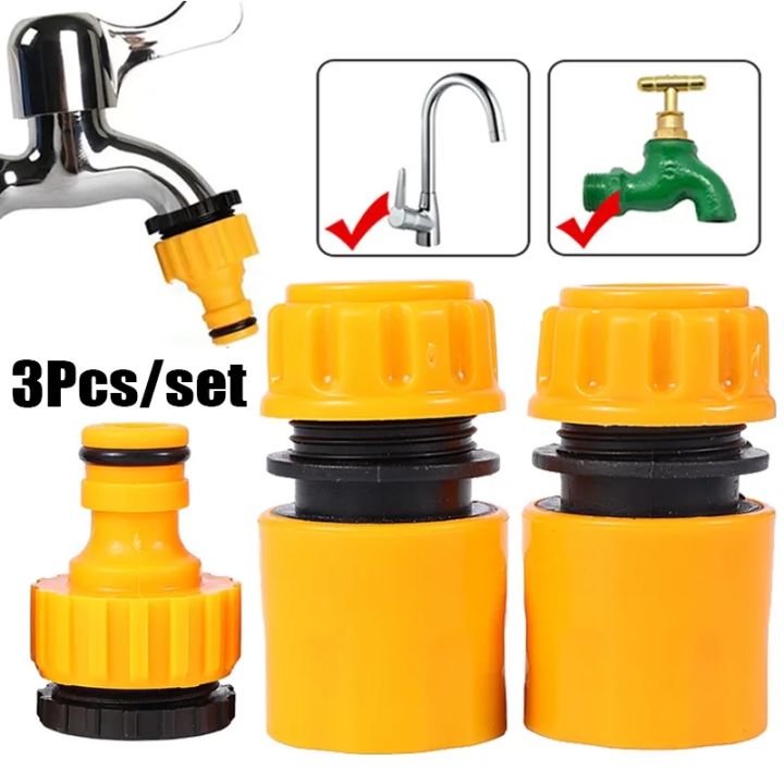 3pcs Quick Tap Water Connector Adapter Garden Plastic Water Hose ...