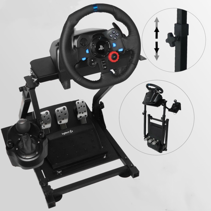 GSE V1 Foldable Racing Simulator Steering Wheel Stand Folding Bracket ...