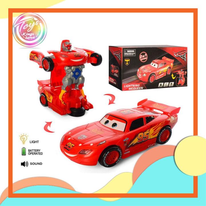Toys KingsLand Transformer McQueen Car Toy with Convertible Robot with ...