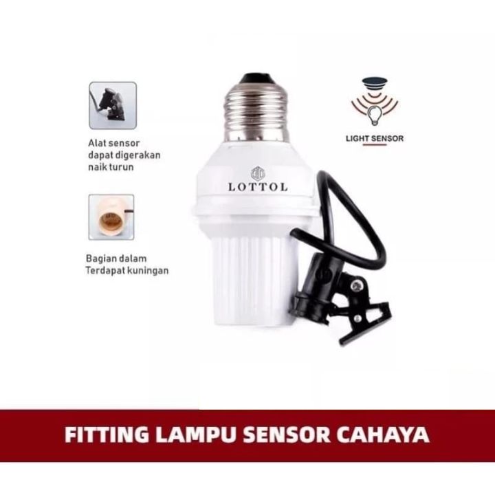 fitting sensor cahaya fitting sensor gelap otomatis nyala ketika gelap ...