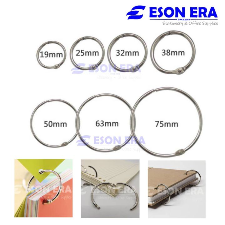 Book Rings 19mm 25mm 32mm 38mm 50mm 63mm 73mm Book Ring / Besi Bulat ...