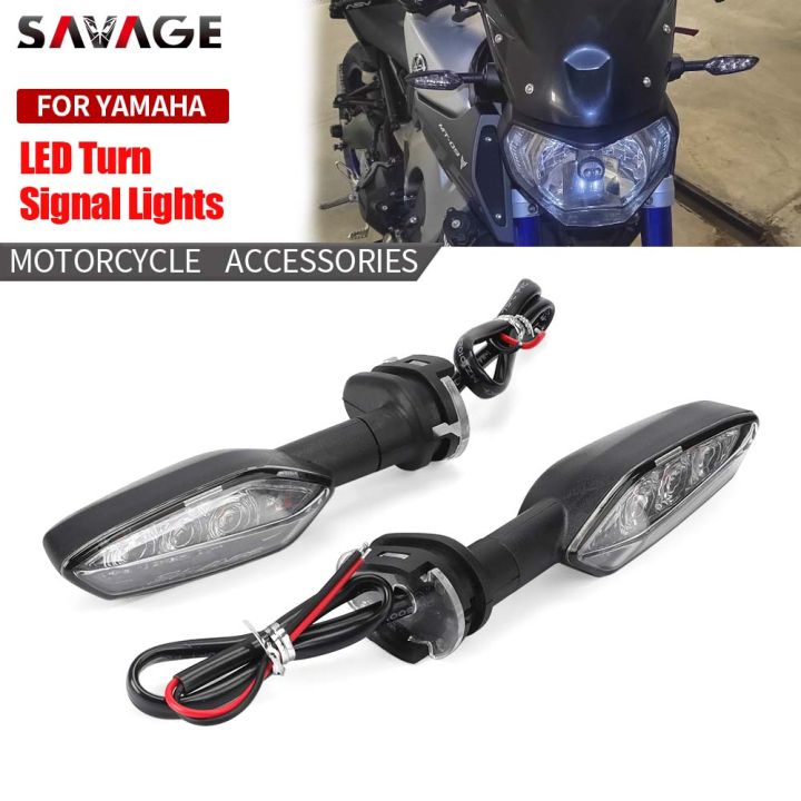 LED Turn Signal Lights For Yamaha MT-25 MT03 MT07 MT09 TRACER MT-10 FJ-09 MT 125 15 YZF R125 R15 ...