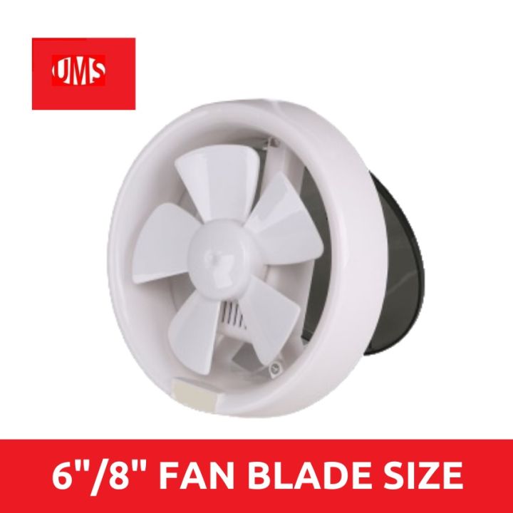 UMS ROUND GLASS VENTILATING EXHAUST FAN 6”(UMS15-RF) /8” (UMS20-RF ...
