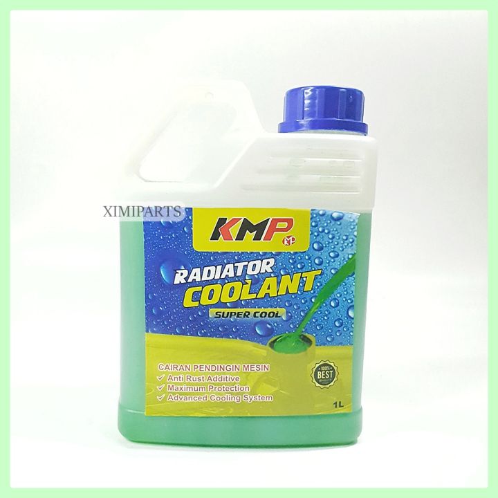 AIR RADIATOR COOLANT 1 LITER 1L HIJAU KMP CAIRAN PENDINGIN MESIN MOTOR ...
