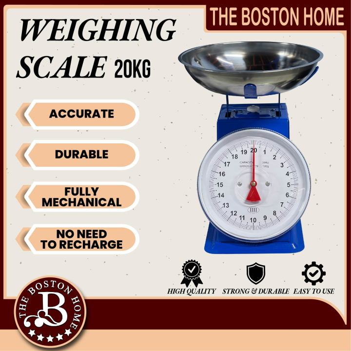 Boston Home Spring Platform Scale 20KG Mechanical Weighing Bowl Scale ...