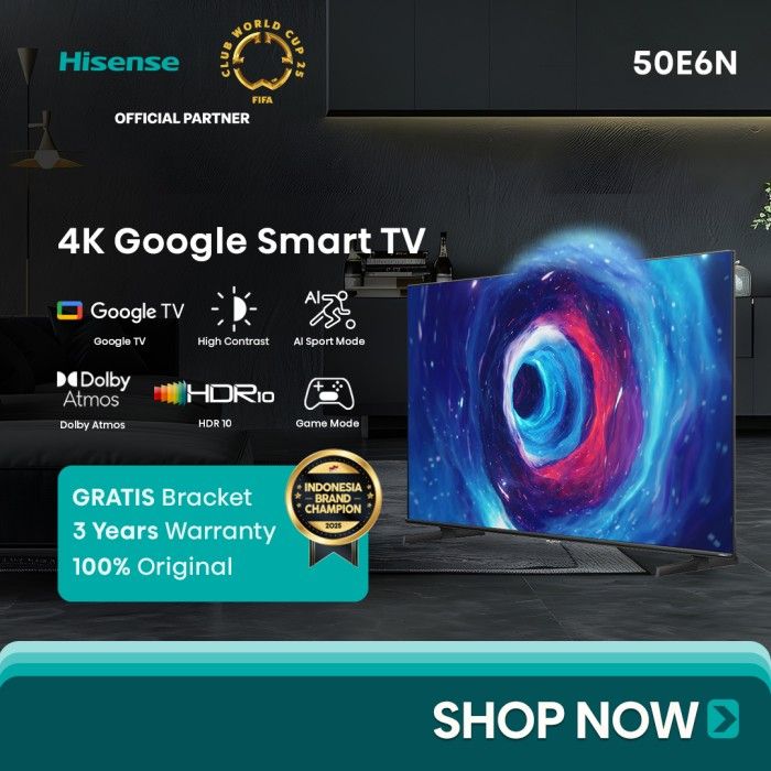 Hisense TV 50 inch 50E6N - 4K Google Smart TV Karaoke Function ...