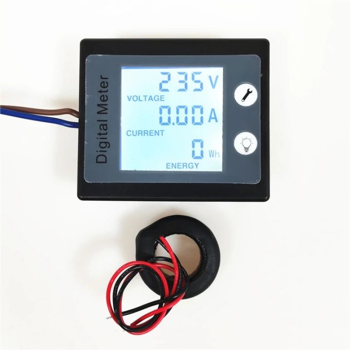 Ac Single Phase Digital Panel Voltmeter Ammeter Energy Meter 220v 100a ...