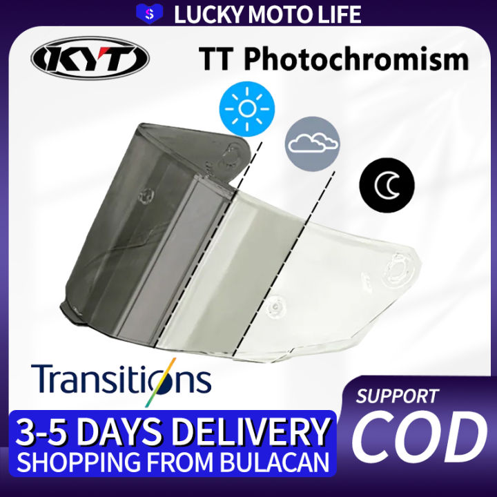 KYT TT Course Visor Clear Photochromism visor FIt for KYT TT Helmet ...