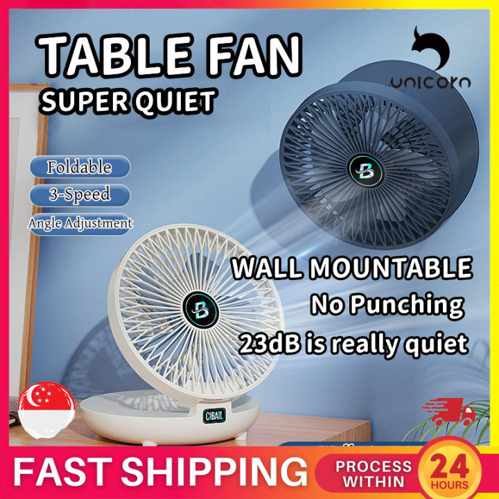 [SG] Portable Desktop Fan Folding Desktop Fan 3 Speed Adjustable Fan ...