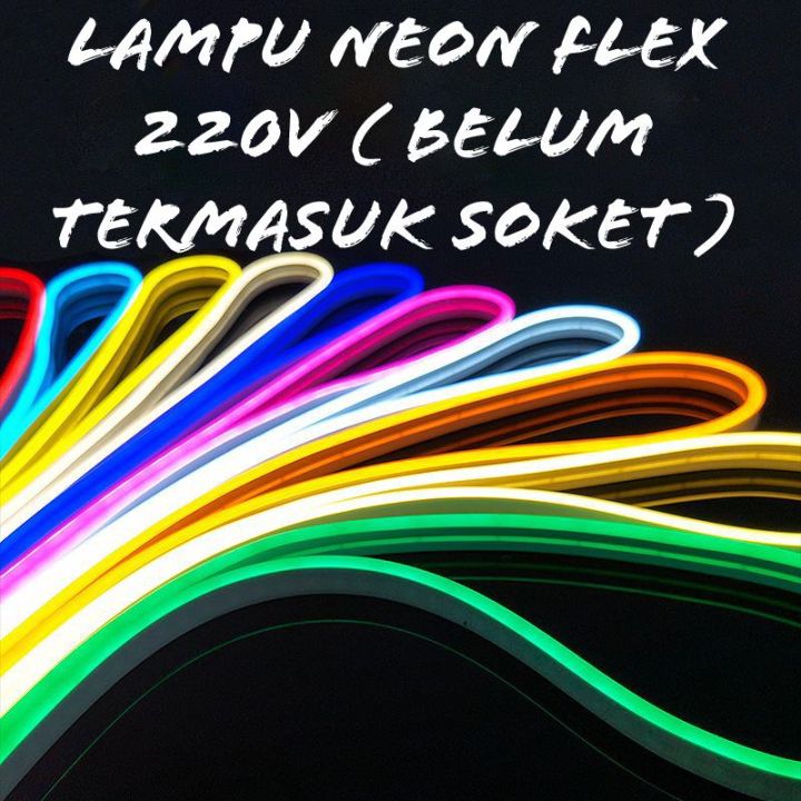 Lampu LED Strip Neon Flexible LED Strip Flexible per Meter 220V IP65 ...