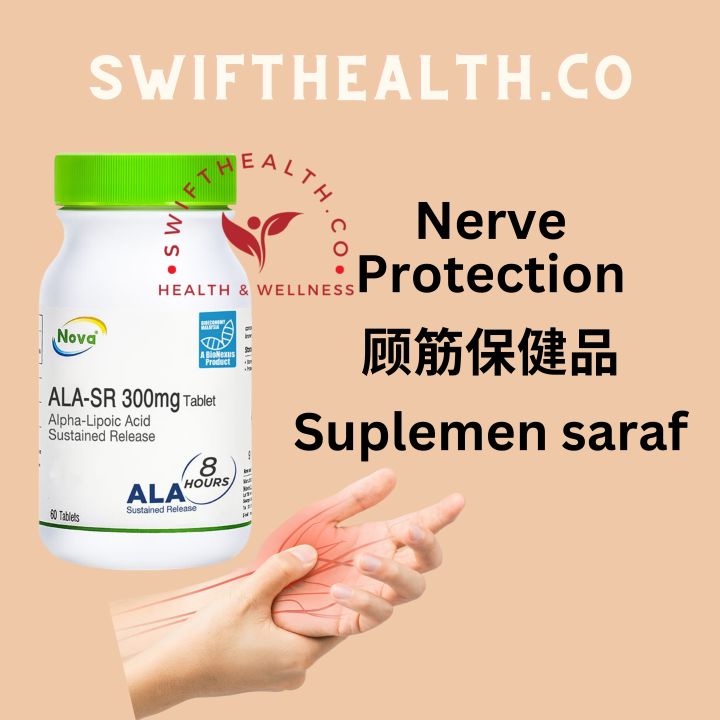 NOVA ALA SR 300mg 60's Alpha Lipoic Acid (ALA) 8-hour Sustained Release ...