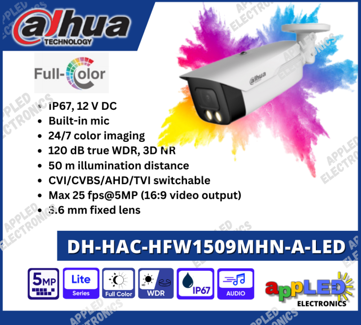Dahua DH-HAC-HFW1509MHN-A-LED 5MP HDCVI Big Bullet Analog Full Color ...