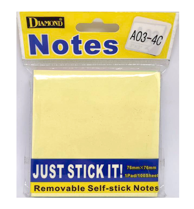 DIAMOND กระดาษโน้ต กาวในตัว รุ่น A03-4C ขนาด 3x3 นิ้ว | Lazada.co.th