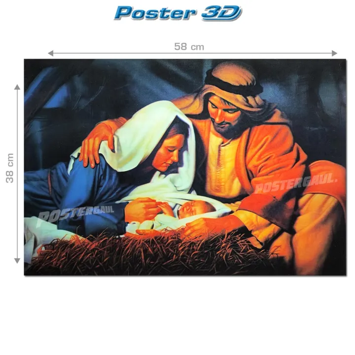 Poster 3D : THE NATIVITY - KELAHIRAN YESUS #3D256 - ukuran 38 x 58 cm ...