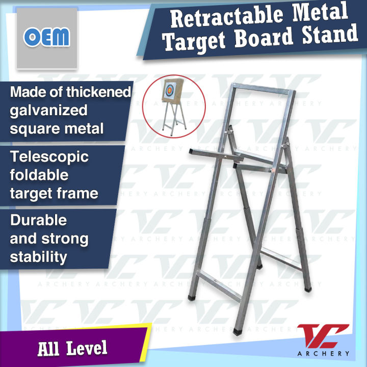 V Club Archery Retractable Galvanized Metal Target Board Stand - 90cm ...