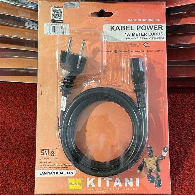 KITANI Kabel Power NYMHY 3x0.75mm² - 1,8 Meter Model Lurus | Lazada ...